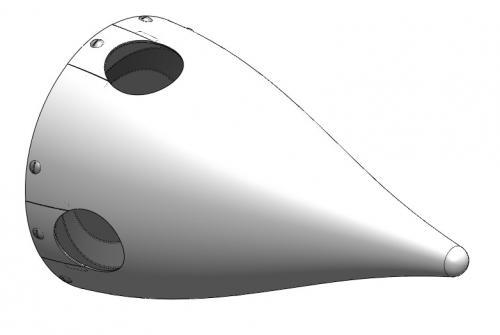 4-blade Spinner & Bulkhead Ø260-L430mm Pusher White | DUC Hélices